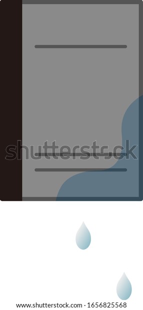 Notebook Wet Water Isolated Vector Illustration Stock Vector (Royalty ...