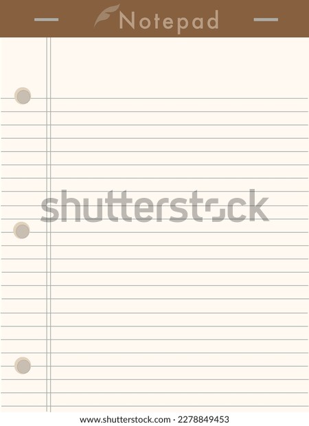 Notepad Flat Design Writing Conceptvector Isolated Stock Vector ...
