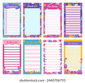 Cute Check List Template: vector de stock (libre de regalías ...