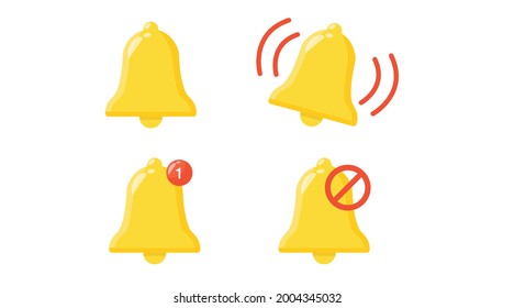 Notification Ring Icon Set Notification Bells Stock Vector (Royalty Free) 2004345032 | Shutterstock