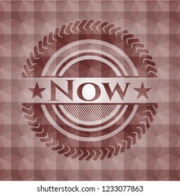 Now Red Seamless Geometric Pattern Emblem Stock Vector (Royalty Free ...