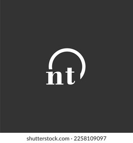 Nt Initial Monogram Logo Creative Circle Stock Vector (Royalty Free ...