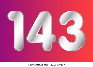 Number 137 Vector Silver Style Eps10 Stock Vector (Royalty Free ...