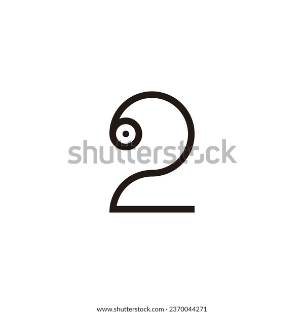 Símbolo geométrico número 2 de círculo: vector de stock (libre de ...