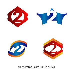 Number 2 Logo Vector Logotype Design Stock Vector (Royalty Free ...