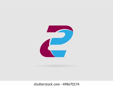 Number 2 Logo Colorful Line Style Stock Vector (Royalty Free ...