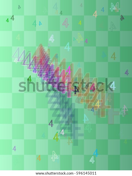 Number 4 Design Vector Stock Vector (Royalty Free) 596145011 | Shutterstock