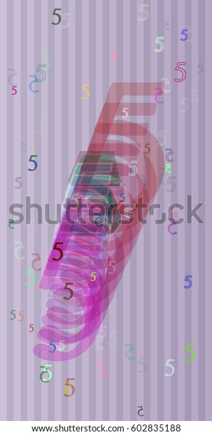 Number 5 Pattern Design Stock Vector (Royalty Free) 602835188 ...