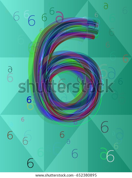 Number 6 Background Design Stock Vector (Royalty Free) 652380895 ...