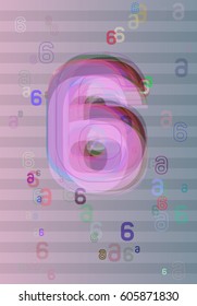 Number 6 Template Background Stock Vector (Royalty Free) 605871830 ...