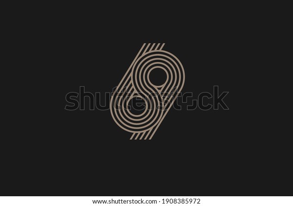 Number 69 Logo Monogram Number 69 Stock Vector (Royalty Free ...