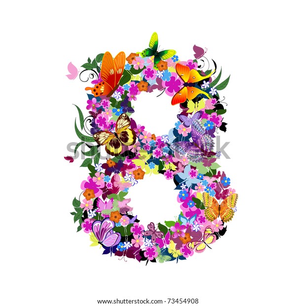 Number 8 Stock Vector (Royalty Free) 73454908 | Shutterstock