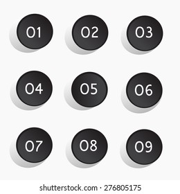 Number Button Vector Set Design: เวกเตอร์สต็อก (ปลอดค่าลิขสิทธิ์ ...