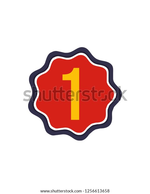 Number One Emblem Logo Stock Vector (Royalty Free) 1256613658 ...