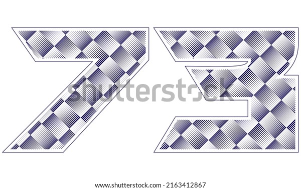 Number Seventy Three Dotted Pattern Vector Stock Vector (Royalty Free ...