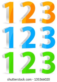 Numbers 123 Vector Stock Vector (Royalty Free) 135366020 | Shutterstock