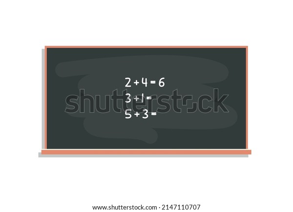 Numbers Study Math Exercises Calculating On Stock Vector (Royalty Free ...