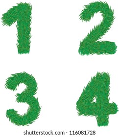 Numbers Type Pine Trees Vector Element: vector de stock (libre de ...