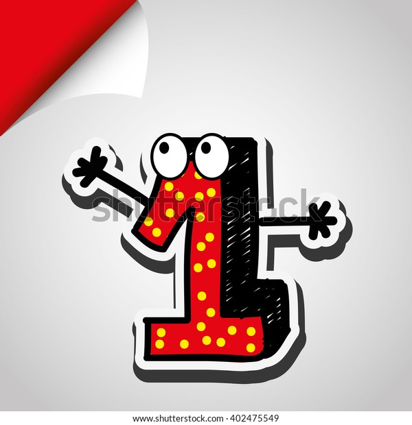 Numeric Character Design Stock Vector (Royalty Free) 402475549 ...