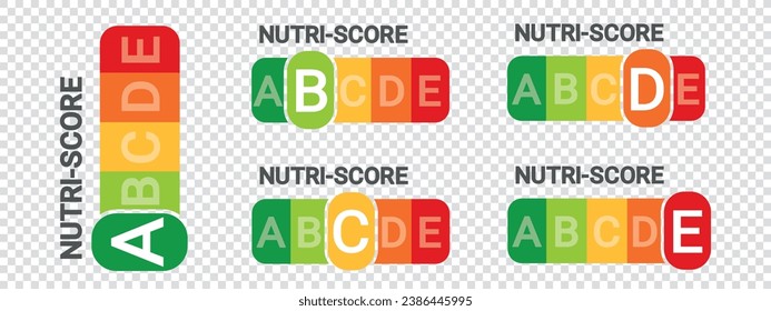 Nutri Score Sticker System Vector Illustrations Stock Vector (Royalty ...