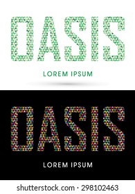 Oasis Font Typography Designed Using Colorful Stock Vector (Royalty ...