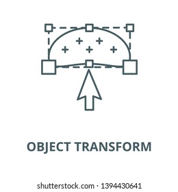 Object Transform Vector Line Icon Linear Stock Vector (Royalty Free ...