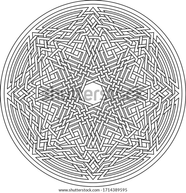 Octagram Vector Pattern Celtic Star Circular Stock Vector (Royalty Free ...