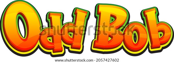 Odd Bob Logo Text Design Illustration Stock Vector (Royalty Free ...