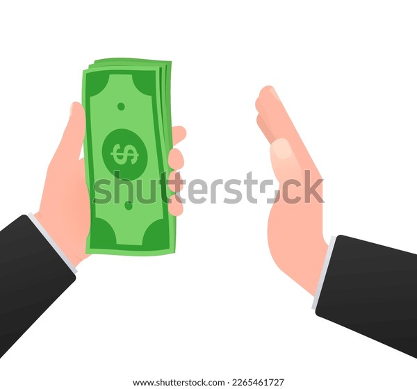 Offering Bribe Stop Bribery Corruption Anti Stock Vector (Royalty Free ...