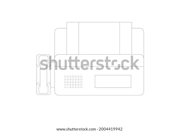 Office Printer Sketch Vector Design Stock Vector (Royalty Free ...