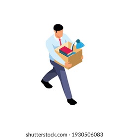 Relocation Service Isometric Flowchart People Stuff Stock Vector ...