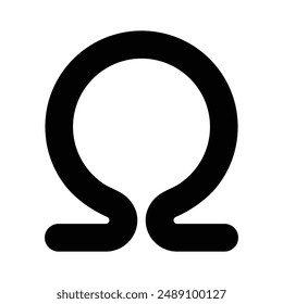 Omega Symbol Icon Illustration Design Stock Vector (Royalty Free ...