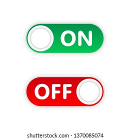 On Off Toggle Switch Buttons Red Stock Vector (Royalty Free) 2120527439 ...
