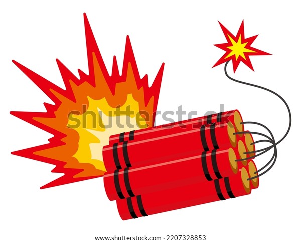 On Verge Exploding Dynamite Vector Illustration Stock Vector (Royalty ...