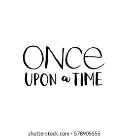 Once Upon Time Card Hand Drawn: vector de stock (libre de regalías ...