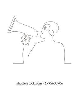 One Continuous Line Drawing Eagerness Person Stock Vector (Royalty Free ...
