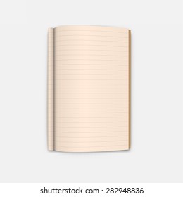 Open Blank Page Notebook Vector Stock Vector (Royalty Free) 282948836 ...