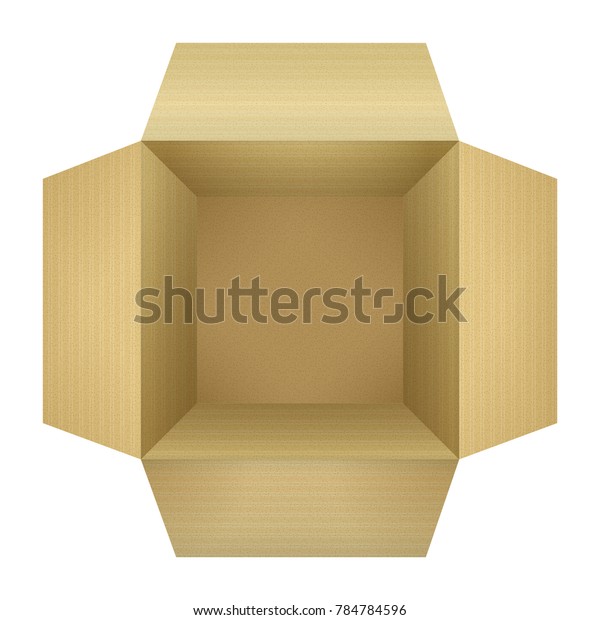 Open Empty Corrugated Cardboard Packaging Box Stock Vector (Royalty ...