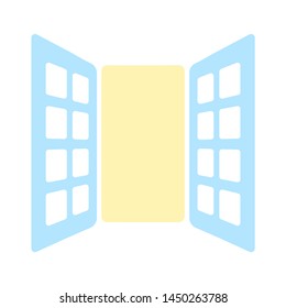 Opened Window Icon Logo Element Illustration Stock Vector (Royalty Free ...
