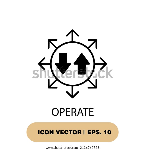 Operate Icons Symbol Vector Elements Infographic Stock Vector (Royalty ...