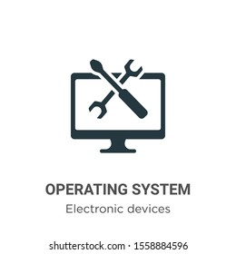 Operating System Vector Icon On White Stock Vector (Royalty Free ...