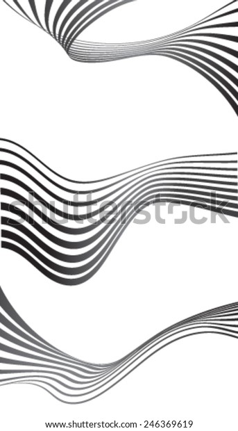 Optical Effect Mobius Wave Stripe Design Stock Vector (Royalty Free ...