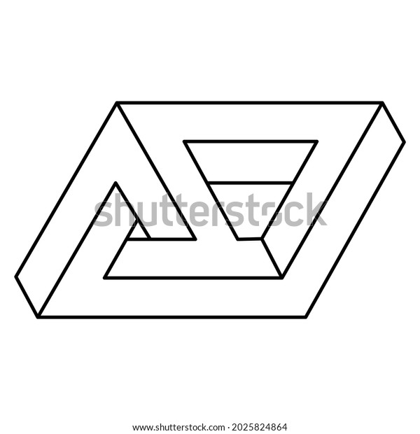 Optical Illusion Shape Unreal Geometric Object Stock Vector Royalty Free 2025824864 Shutterstock