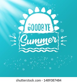 Orange Goodbye Summer Vector Concept Label Stock Vector (Royalty Free ...