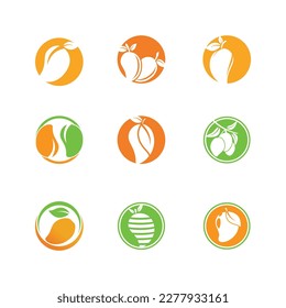 Mango Flat Style Mango Logo Mango Stock Vector (Royalty Free ...