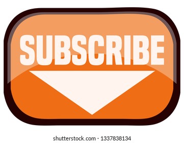 Orange Subscribe Button Stock Vector (Royalty Free) 1337838134 ...