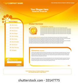 Orange Web Template Stock Vector (Royalty Free) 33147772 | Shutterstock