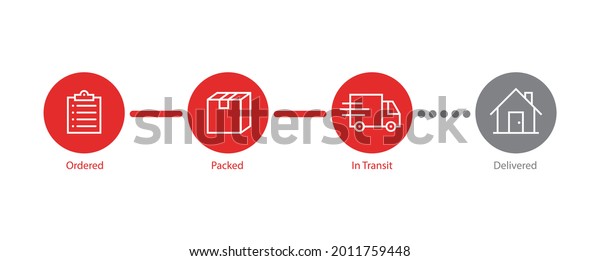 Order Parcel Processing Delivery Icon Track Stock Vector (Royalty Free ...