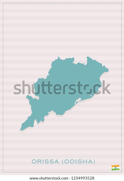 Orissa Vector Map Stock Vector (Royalty Free) 1234993528 | Shutterstock