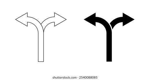 Two Way Direction Arrow Icon Rounded Stock Vector (Royalty Free) 2567868469 | Shutterstock
